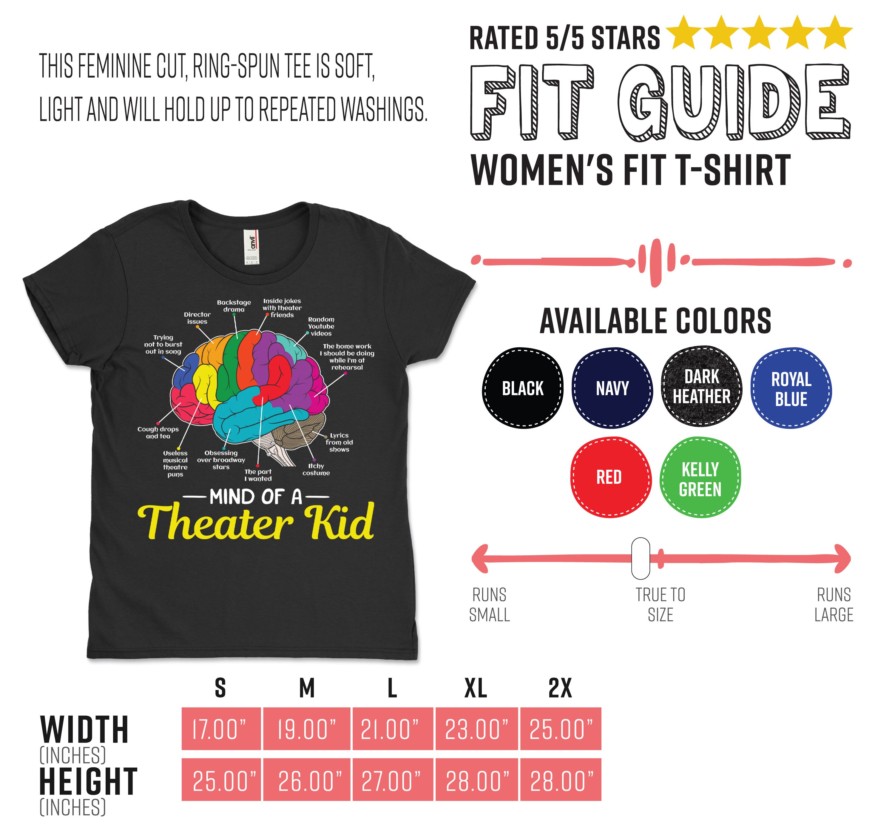 Mind of Theatre Kid T-shirt, Musical Drama Actor Actress Gift, Broadway ...