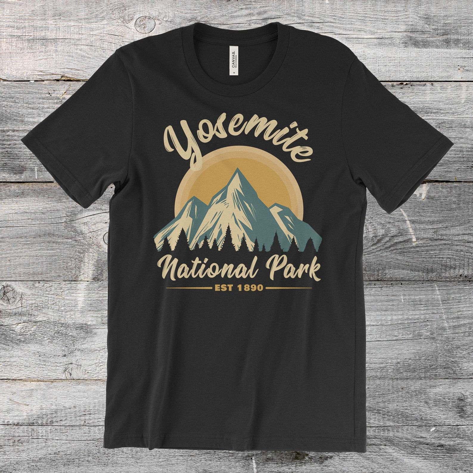 Yosemite National Park T-shirt, Vintage Retro Yosemite Tee, US Yosemite ...