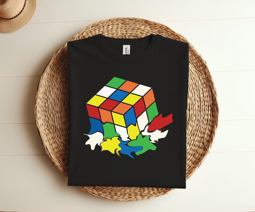 Cute Melting Cube Colorful Cube Game Math T-shirt, Solving Cubes Lover ...