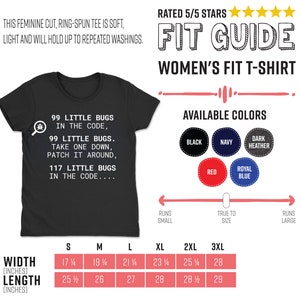 99 Little Bugs in the Code Programming Coding Funny T-shirt, Web Developer Programmers Software ...