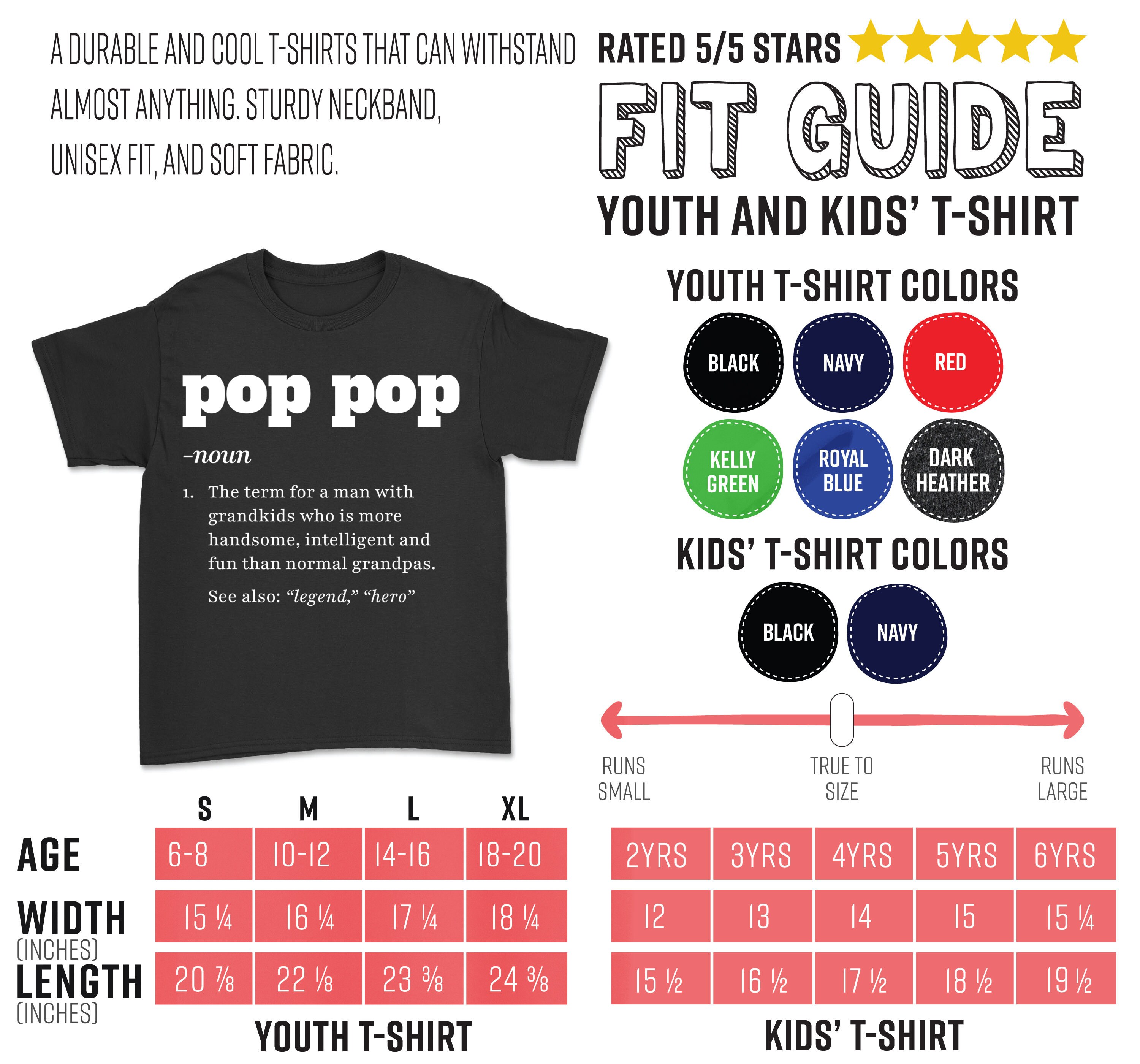 Pop Pop Definition Funny Poppop Dictionary for Men Grandpa T-shirt ...