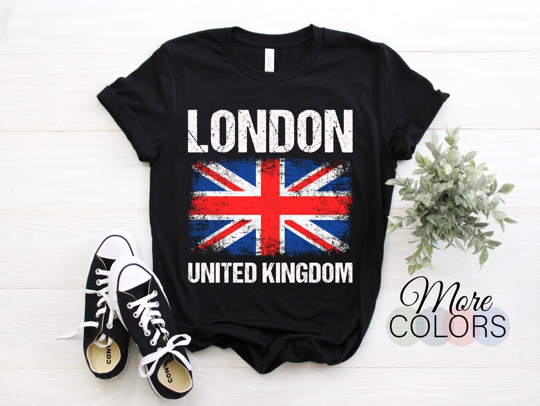 London United Kingdom UK Union Jack England T-shirt, Vintage Souvenirs ...