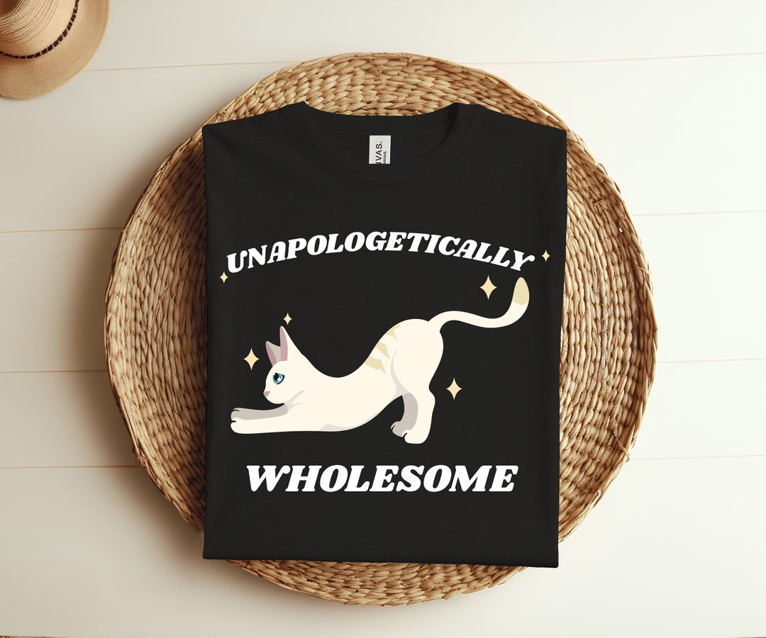 Cat Meme Unapologetically Wholesome Cat Funny T-shirt, Gift for Cats ...