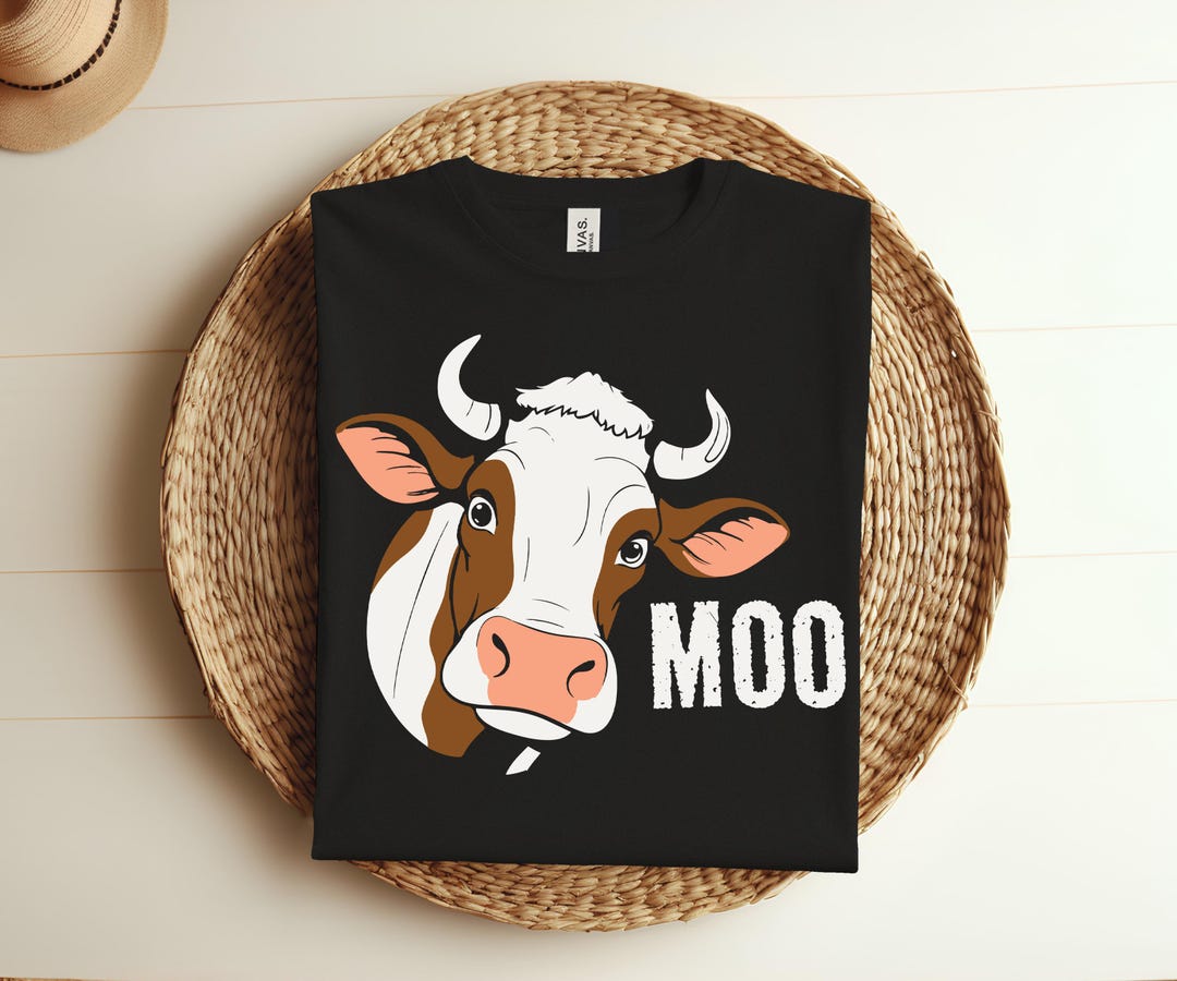 Moo Cows Shirt | Cow Lover Shirt Adults Kids Cow Cute Funny T-shirt ...