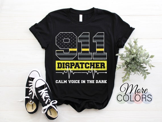 911 Dispatcher Thin Yellow Line Dispatch Funny T-shirt | Etsy