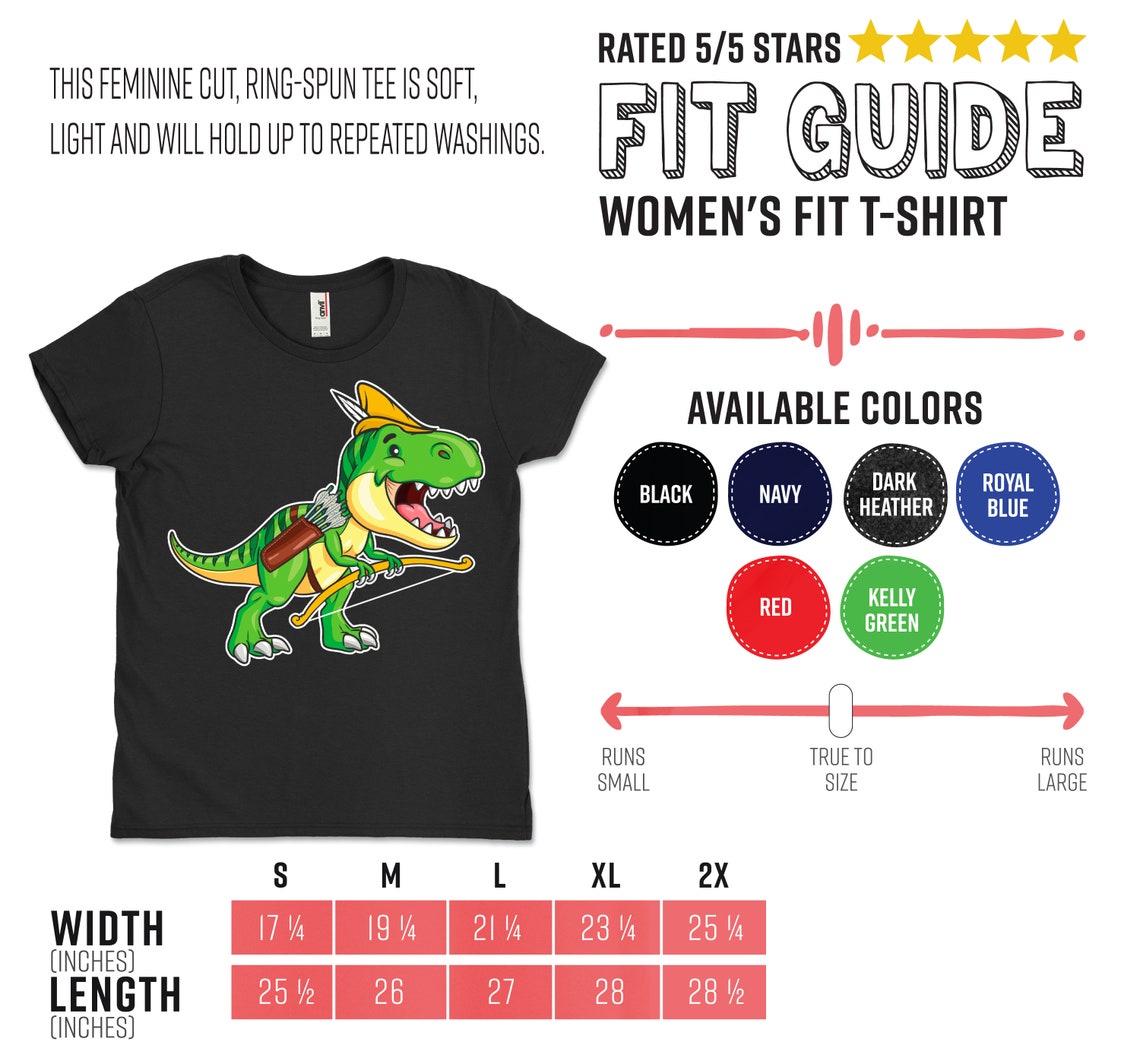 Archery T-rex Archer Gift Outfit, Arrow Bow Sport Dino Dinosaurs Lover ...
