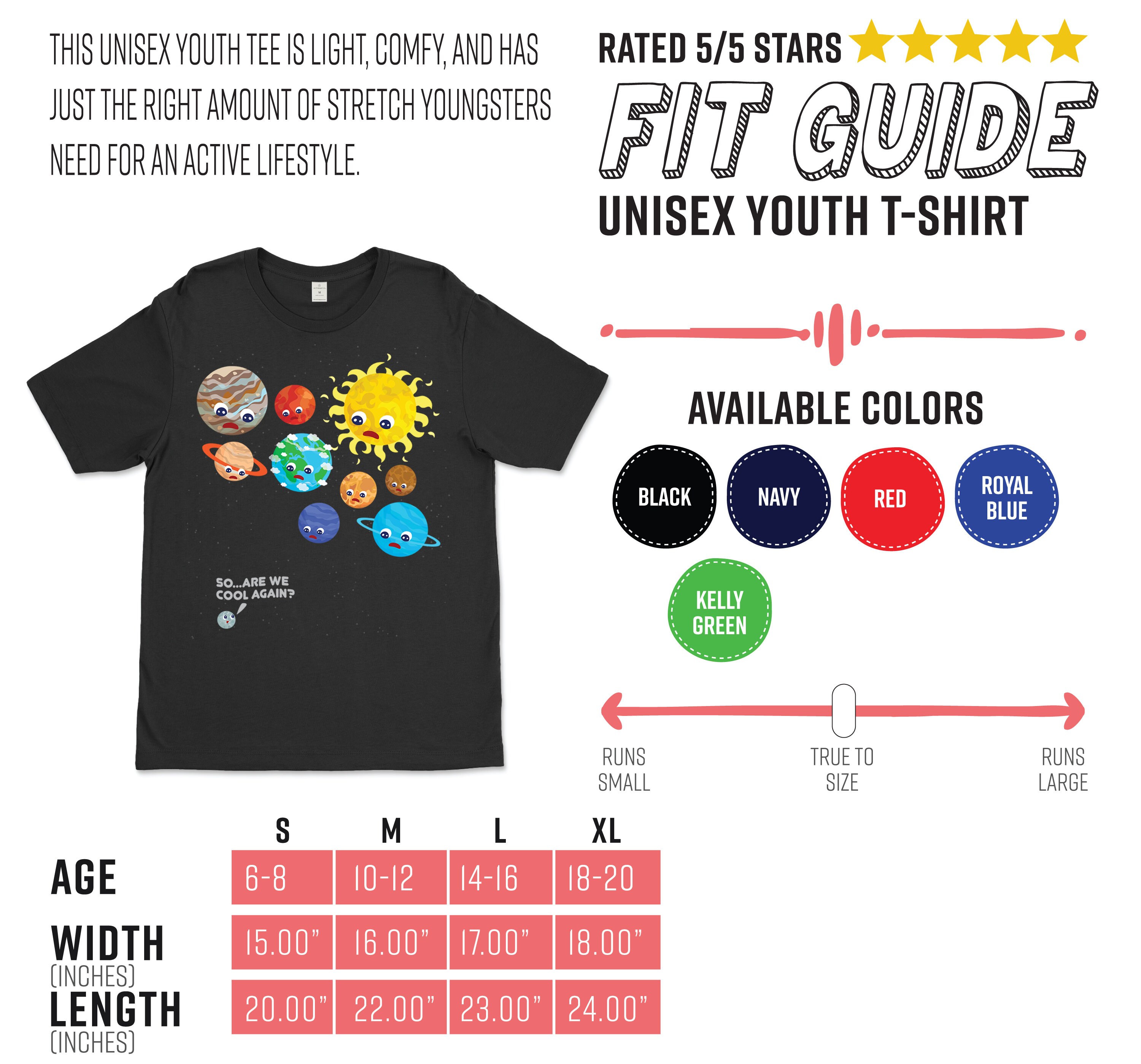 Pluto Planet Solar System Dwarf Planets Space Astronaut Gift T-shirt ...