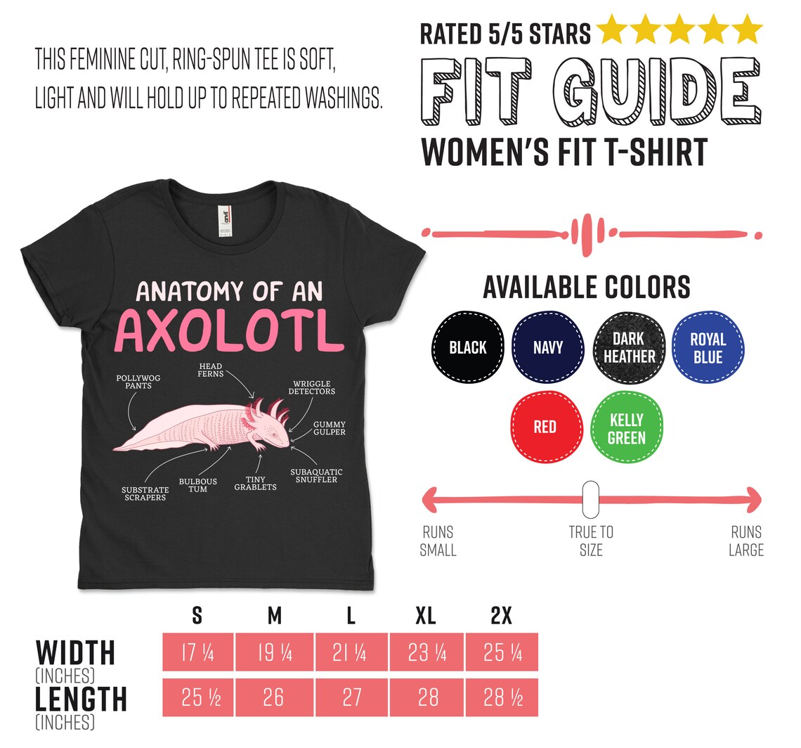 Anatomy of an Axolotl Axolotls Amphibian Lover Gift Girls Teens Boys ...