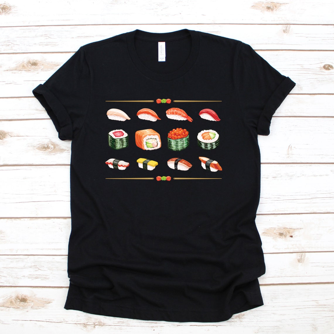 Sushi Lover Gift Sushi T-shirt Funny Sushi Roll Shirt Kawaii - Etsy