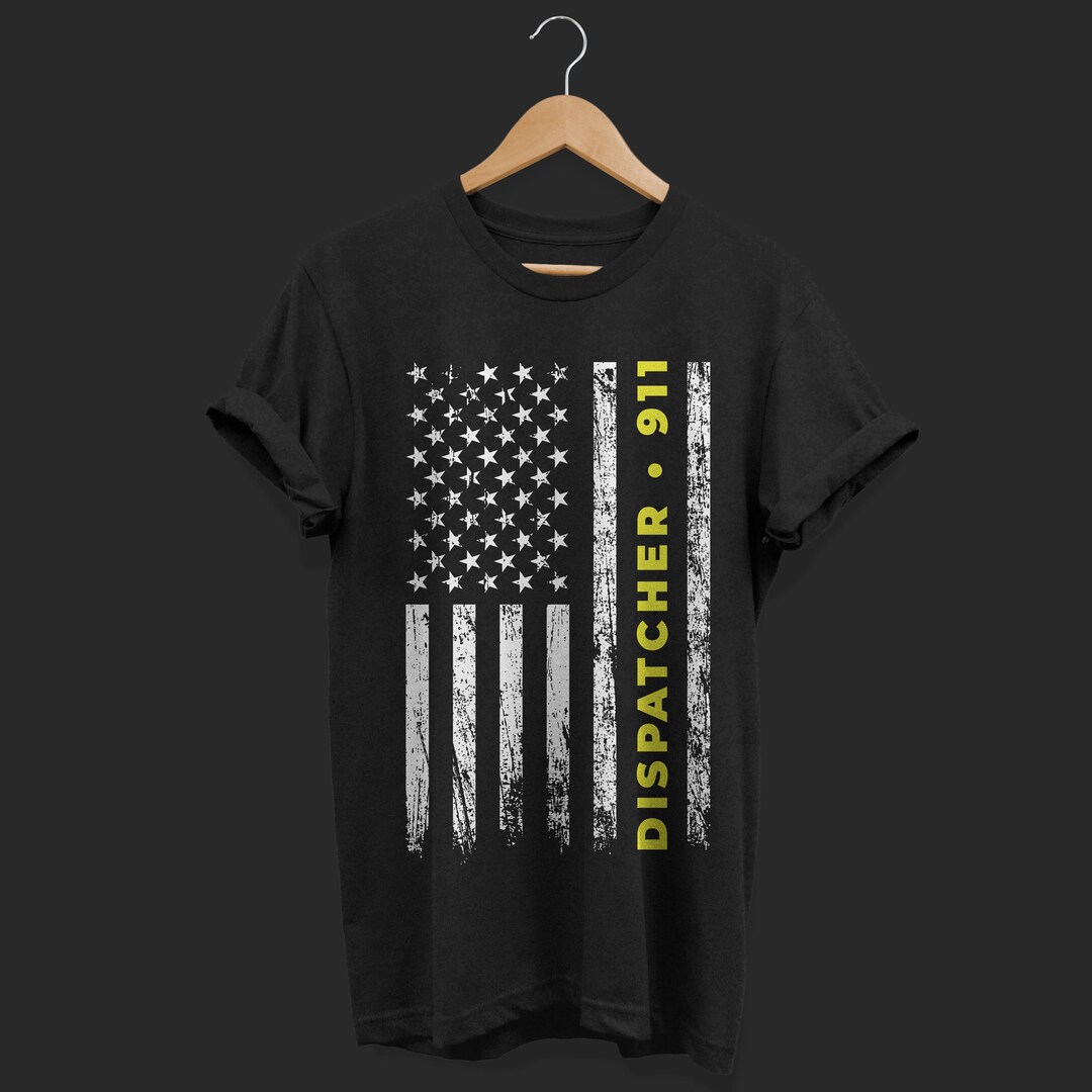 911 Dispatcher Thin Yellow Line Dispatch Funny T-shirt, Vintage USA ...
