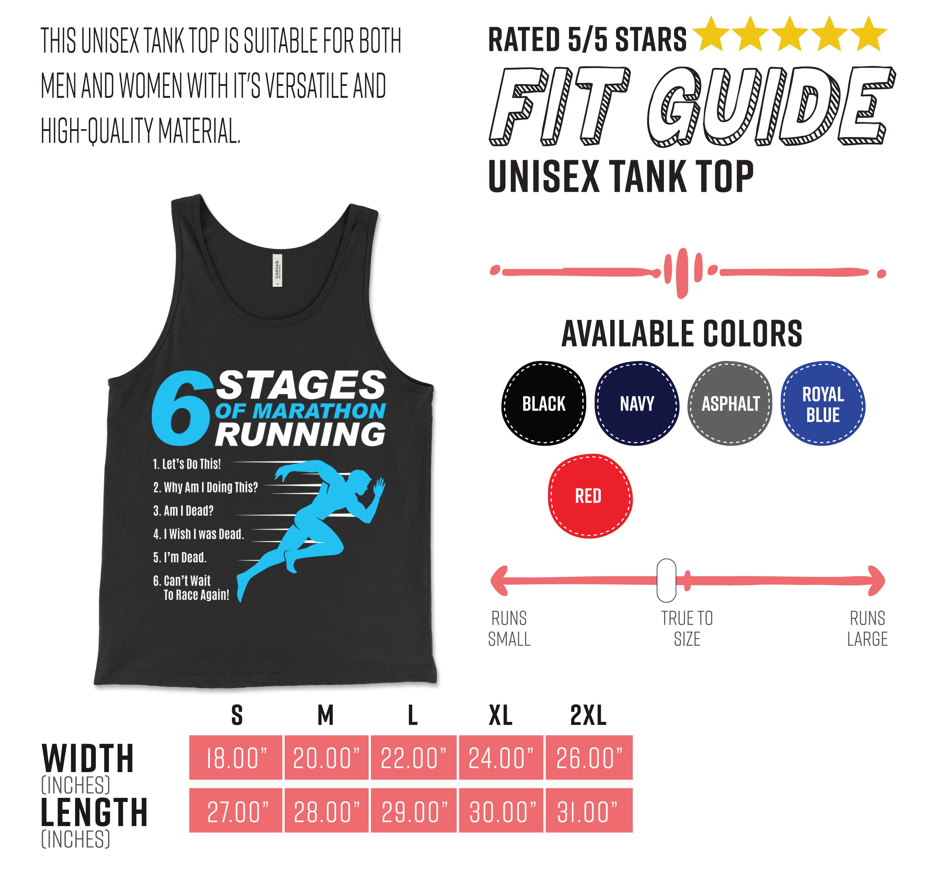 6 Stages of Marathon Running Funny T-shirt, Track and Field Sport Coach ...