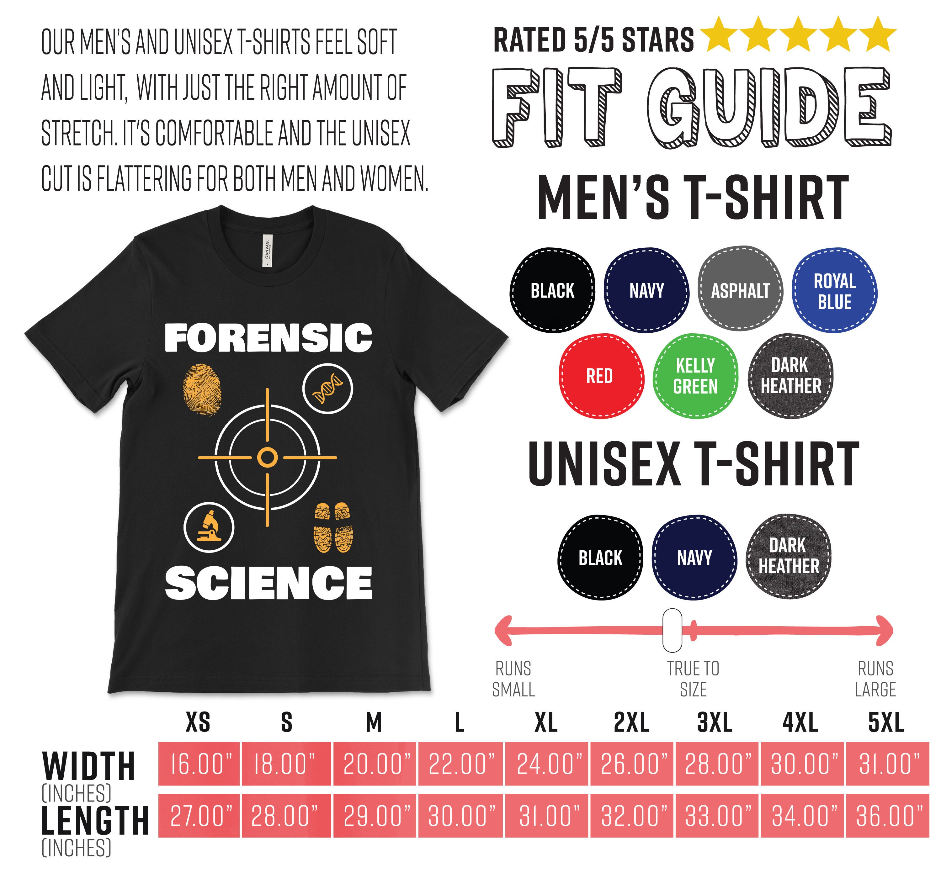 Forensic Science T-shirt, Crime Scene Evidence Tshirt, DNA Fingerprints ...