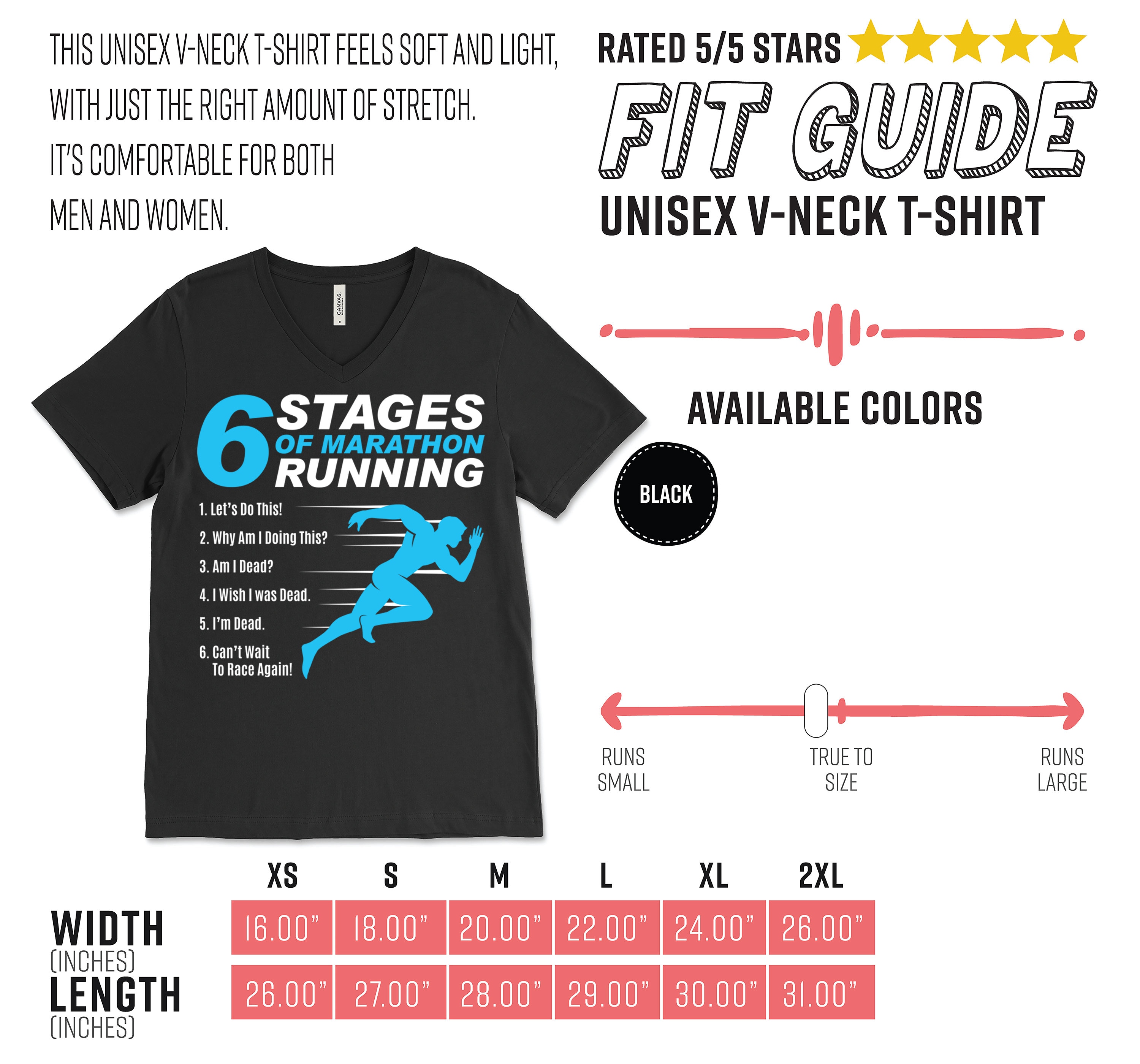 6 Stages of Marathon Running Funny T-shirt, Track and Field Sport Coach ...