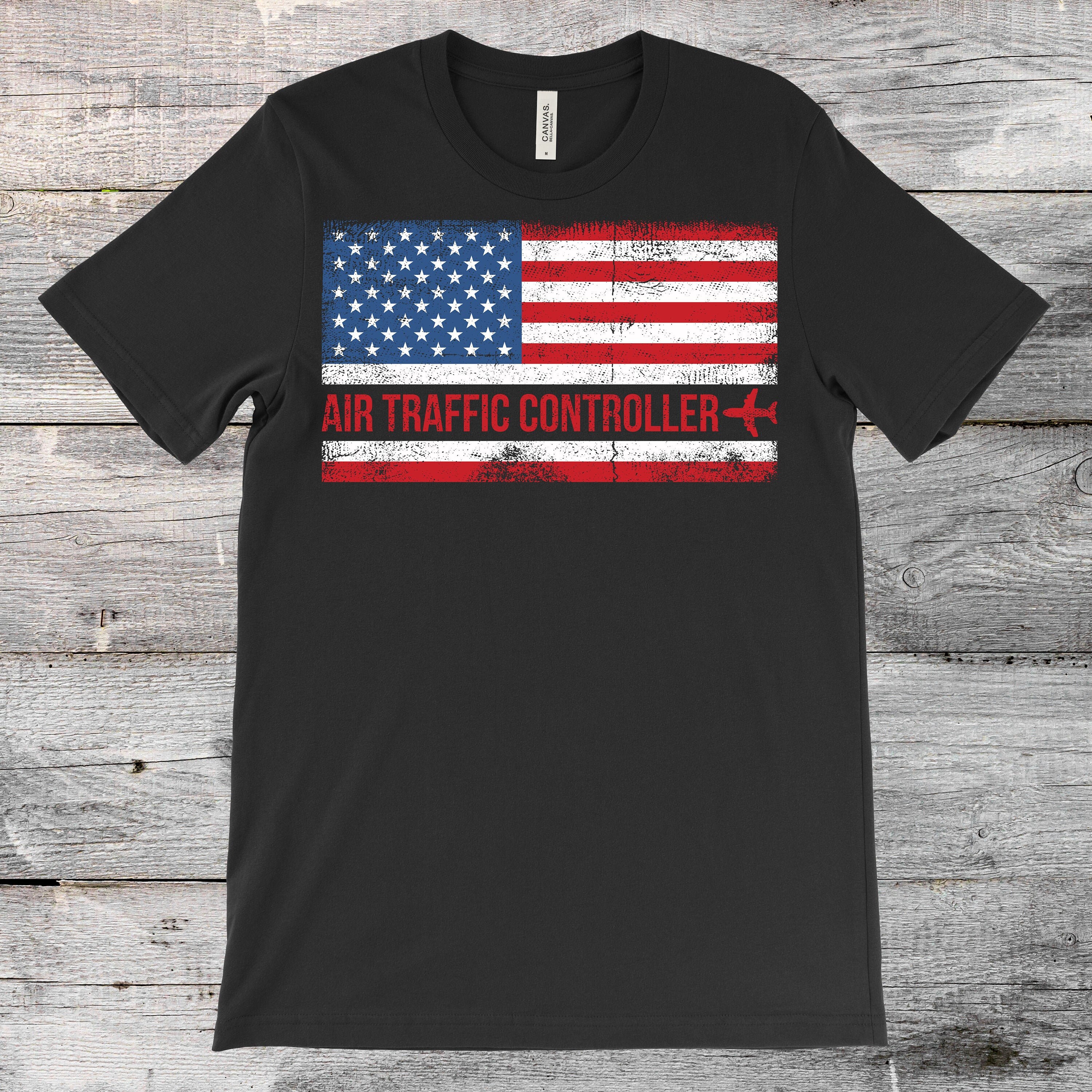 Air Traffic Controller American Flag USA T-shirt, ATC Worker Gifts ...