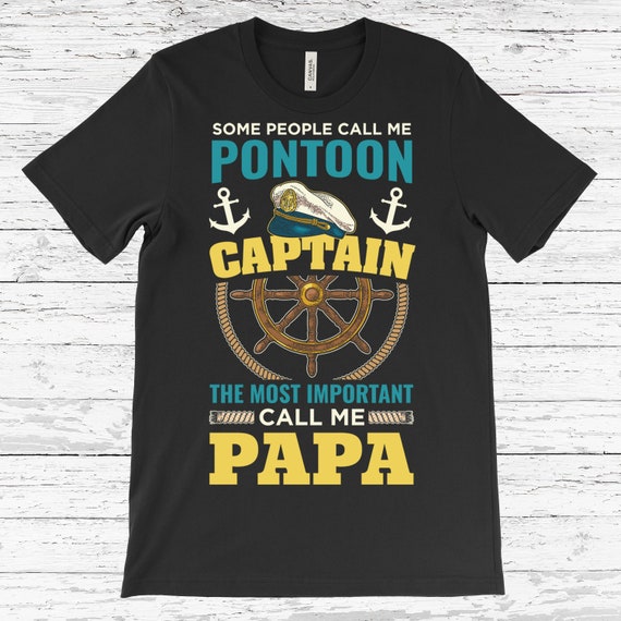 Pontoon Boat Captain Dad Papa Vintage T-shirt Boats Lovers | Etsy