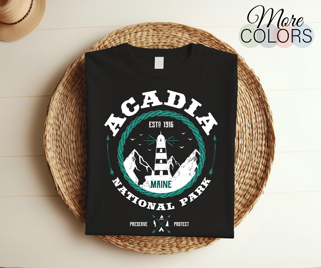 Acadia National Park T-shirt, Vintage Acadia Park Gifts Shirts, Acadia ...