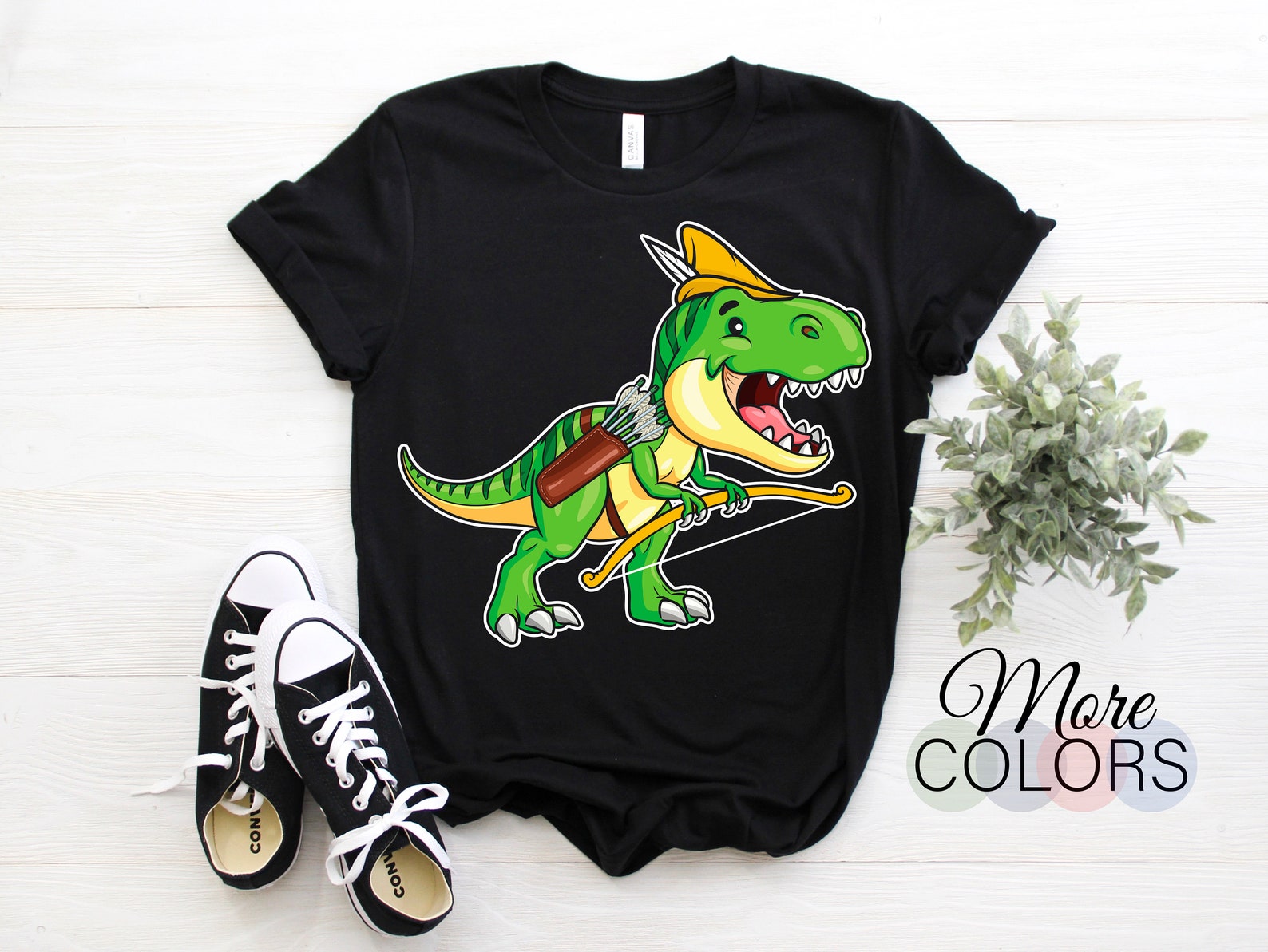 Archery T-rex Archer Gift Outfit, Arrow Bow Sport Dino Dinosaurs Lover ...