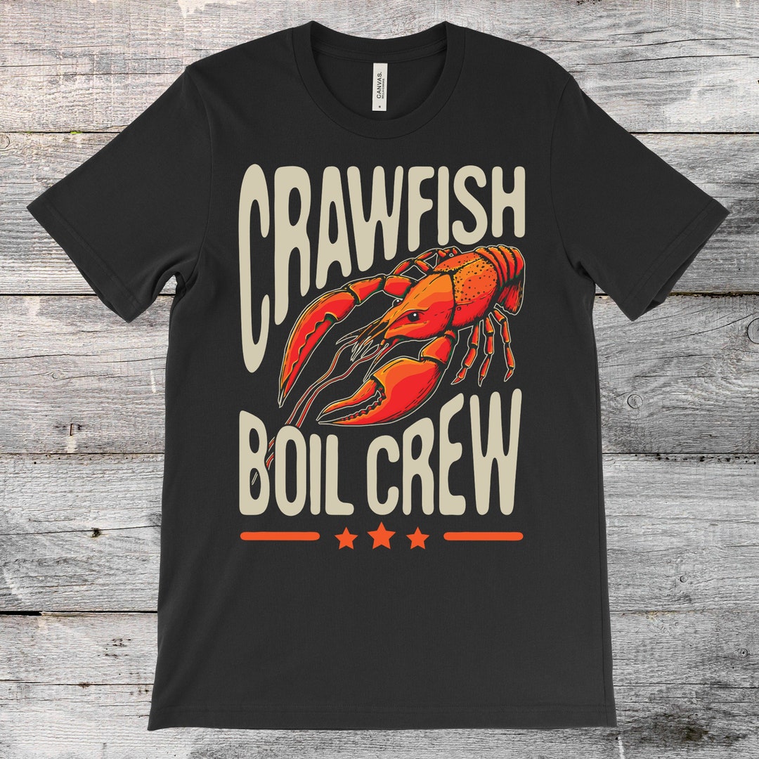 Crawfish Boil Crew Vintage T-shirt, Funny Crawfish Pun Gift, Cooking ...
