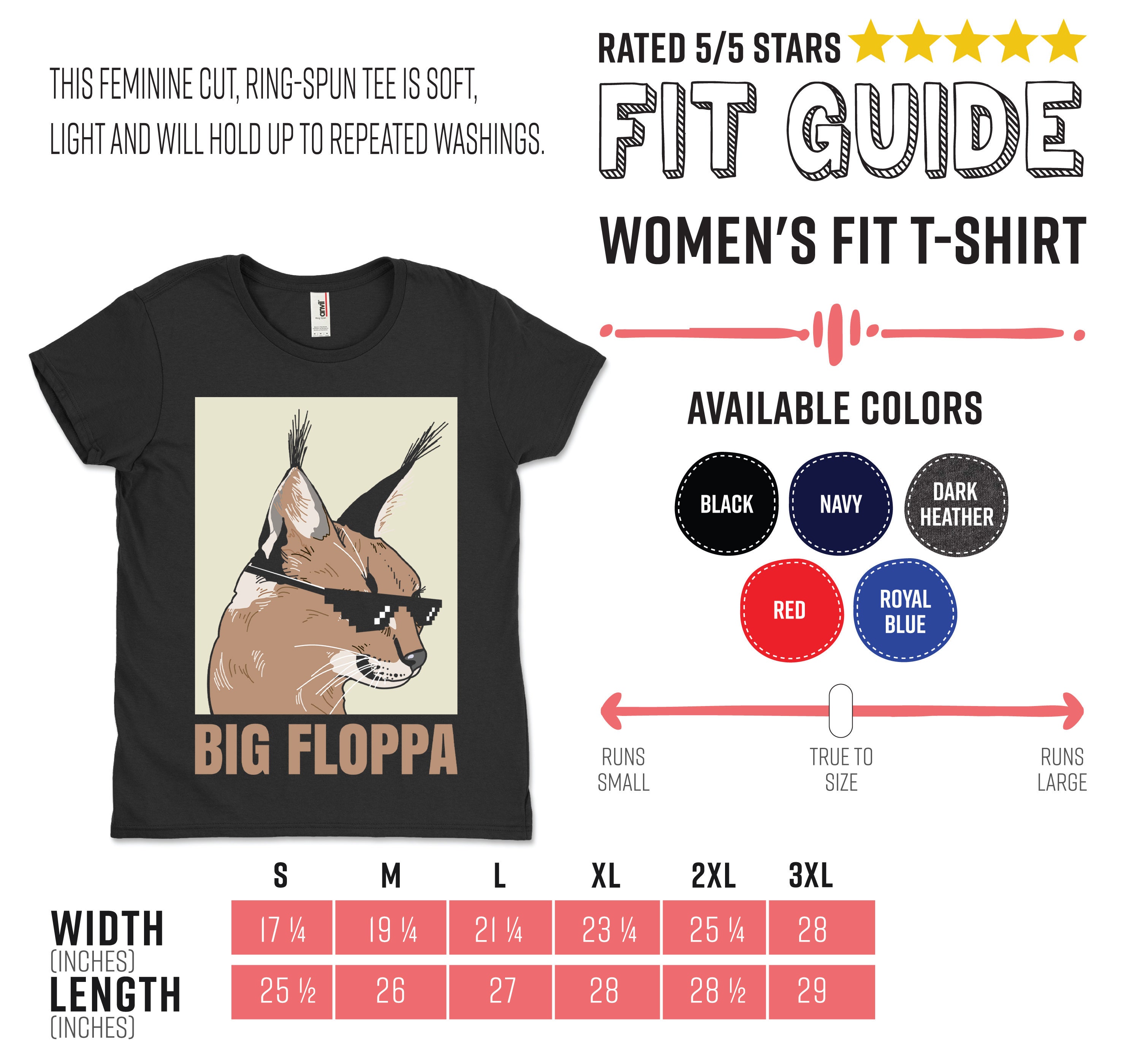 Big Floppa Meme Cat Caracal T-shirt Cool Funny Cats Caracals - Etsy
