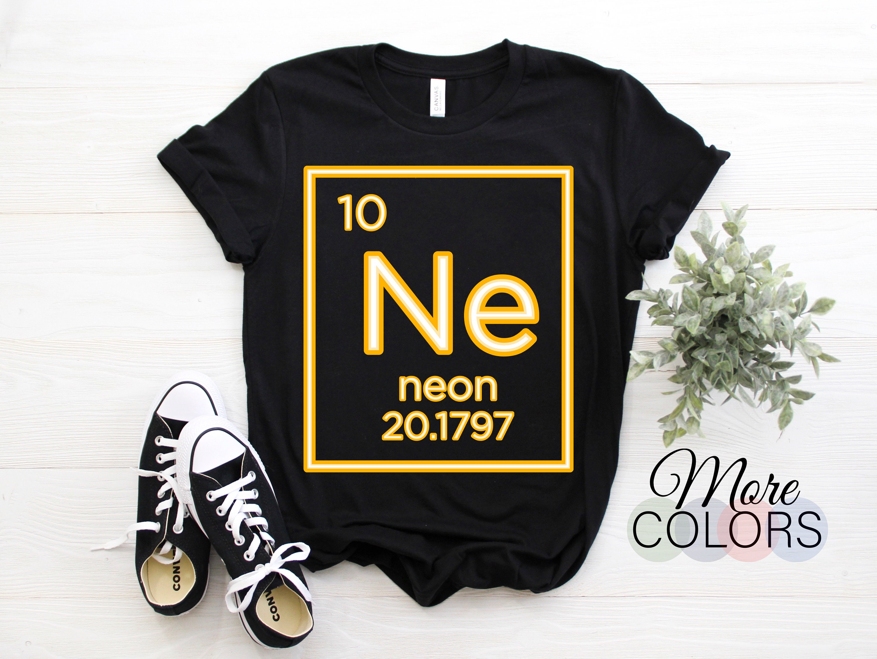 Neon Element Purple Periodic Table Chemistry Nerd Gift T-shirt ...