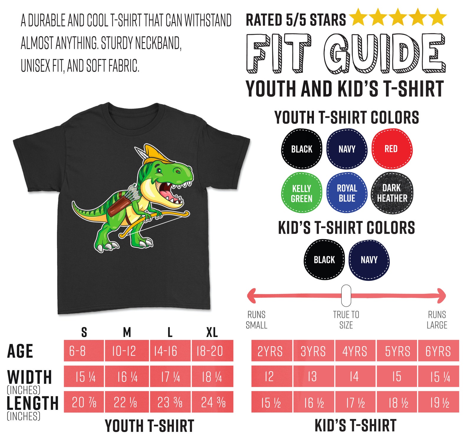 Archery T-rex Archer Gift Outfit, Arrow Bow Sport Dino Dinosaurs Lover ...