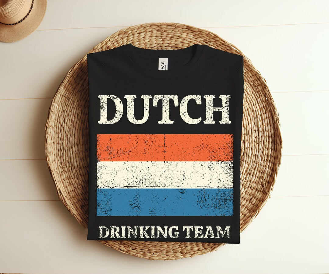 Dutch Drinking Team Netherlands Retro Nederland Flag Holland T-shirt ...