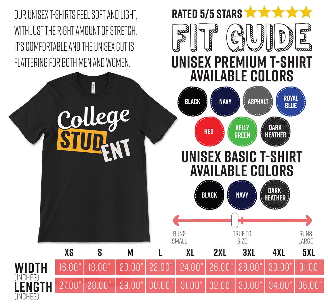 College Student Stud Funny College Apparel Gift T-shirt ent - Etsy