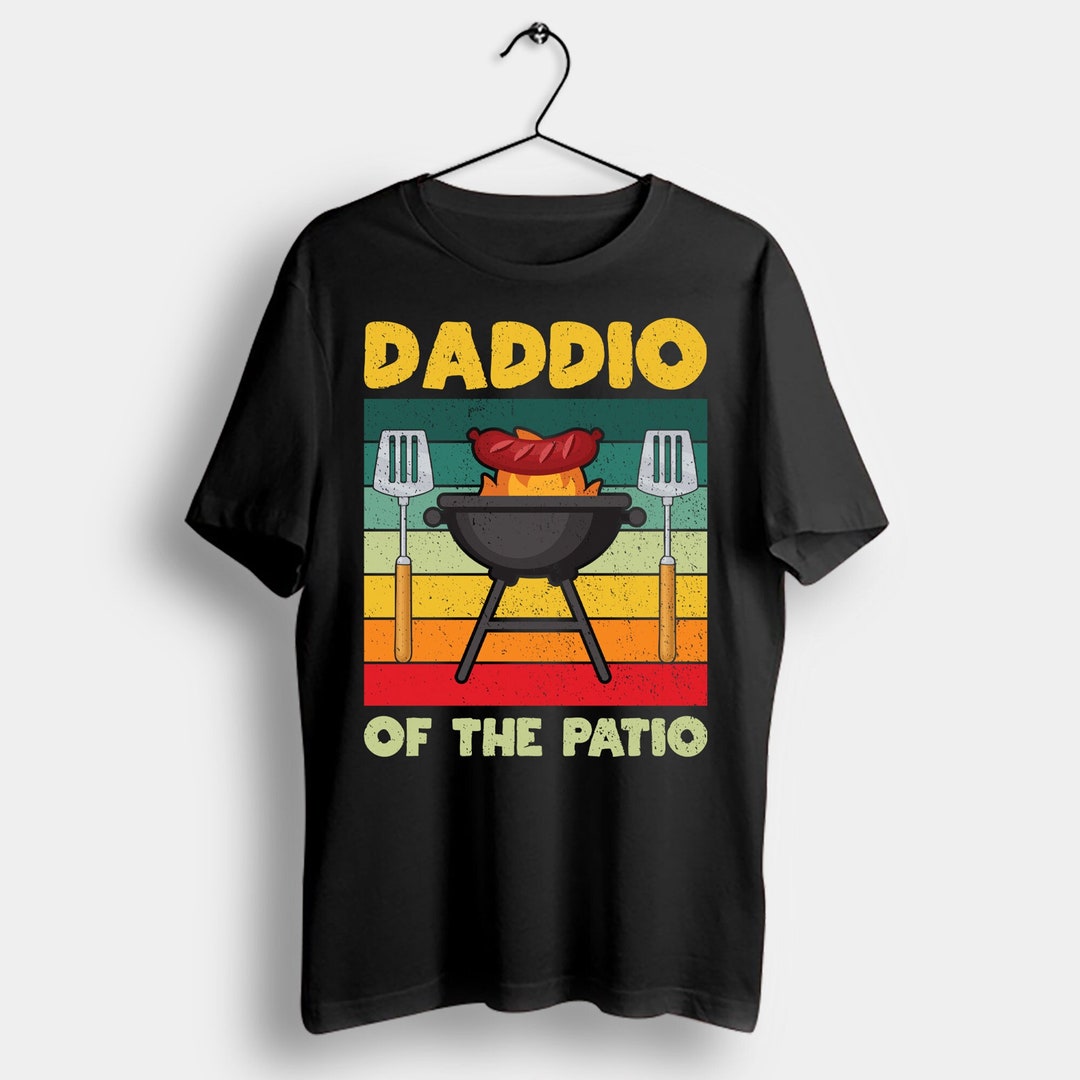 Daddio of the Patio Dad BBQ Grilling Funny Gift Vintage T-shirt, Meat ...