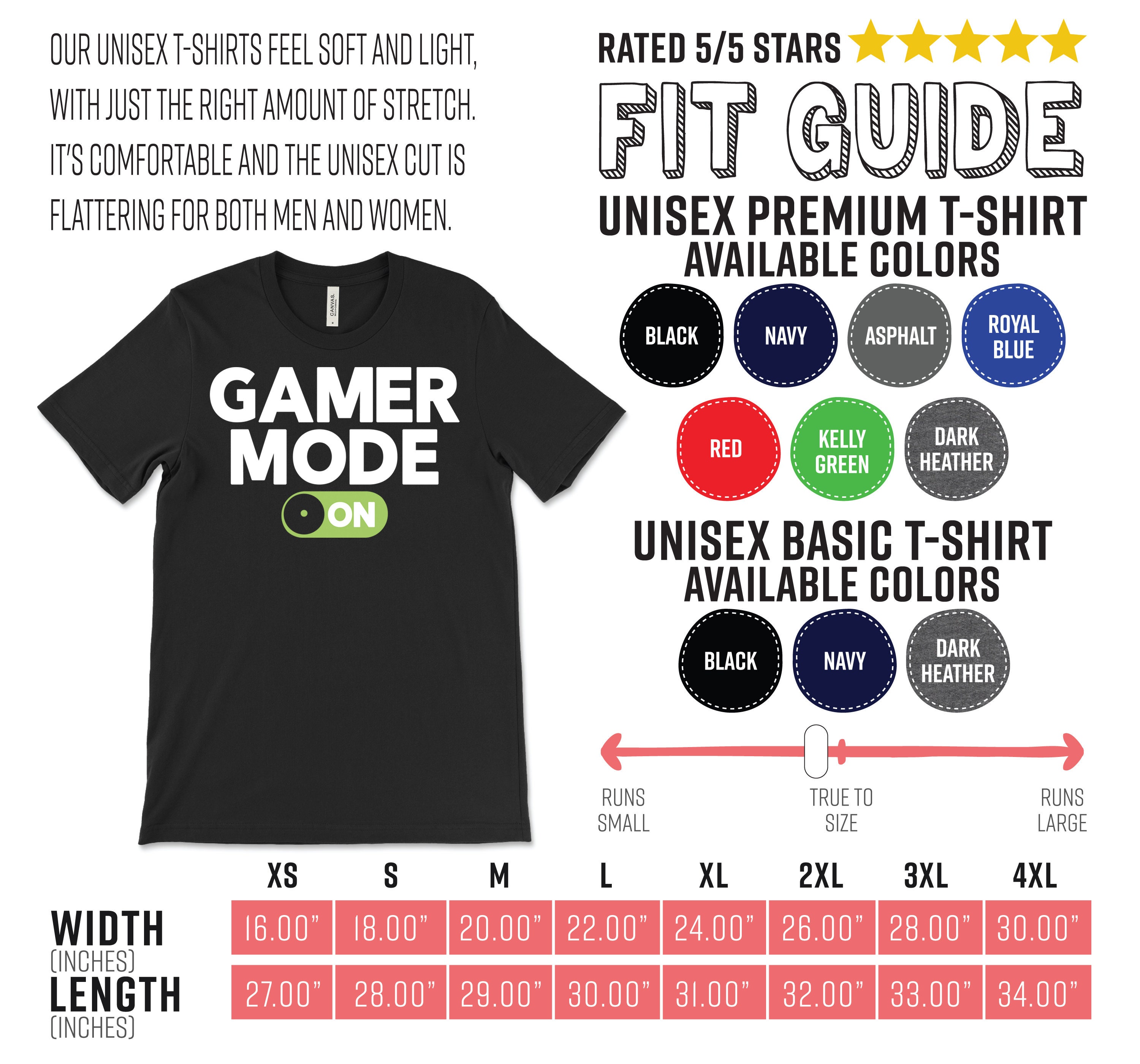 Gamer Mode Gaming Shirt Video Game Tee Playing Games Lovers - Etsy