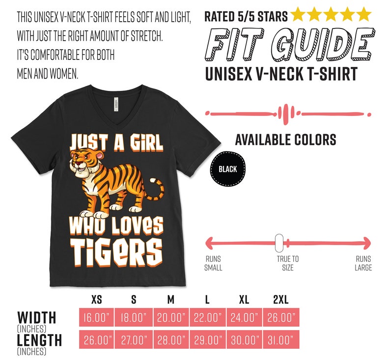 Just a Girl Who Loves Tigers T-shirt, Funny Tiger Shirts, Cute Tiger ...