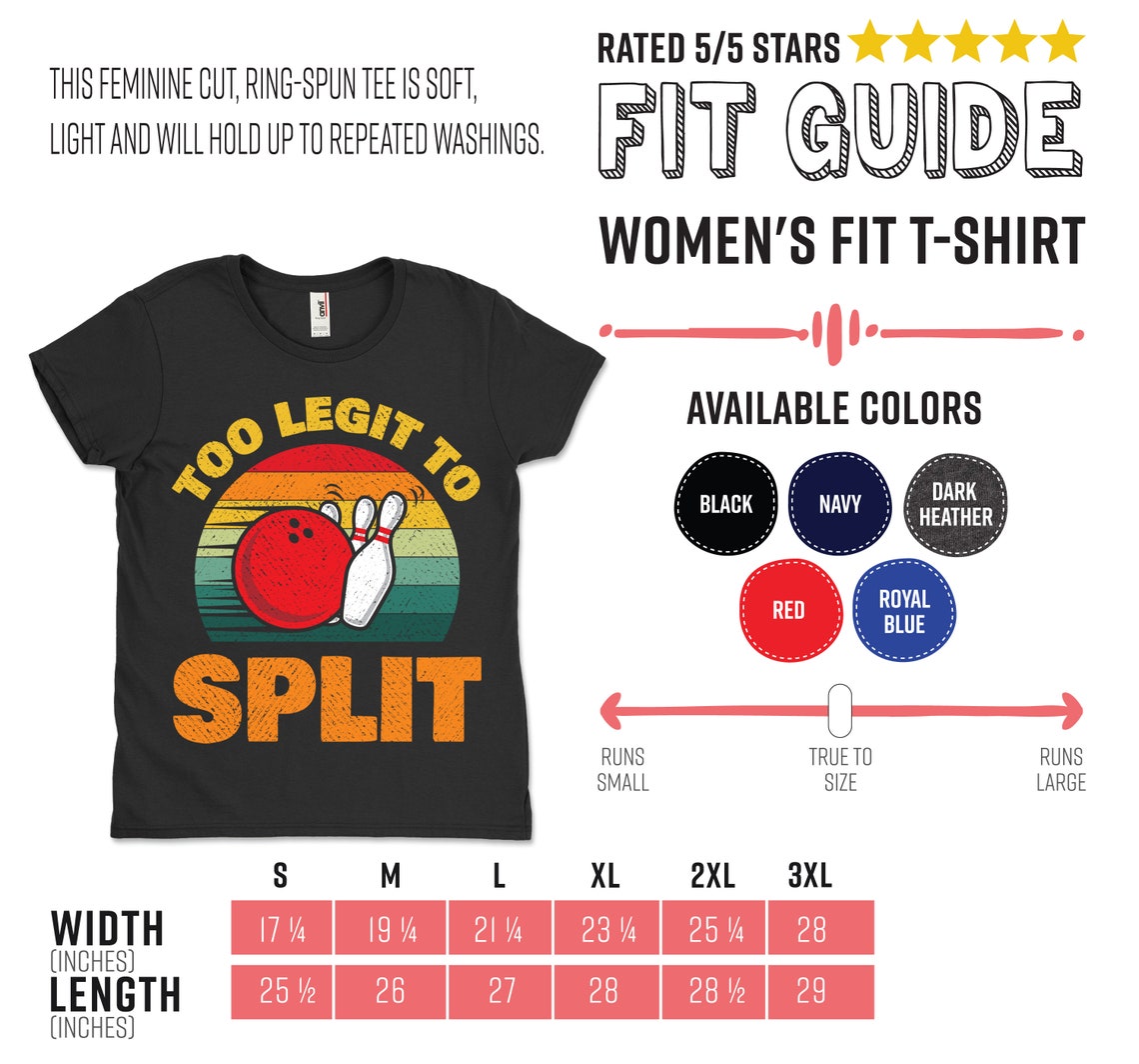 Bowling Too Legit to Split Ball Pin Funny T-shirt, Bowling Player Gift ...