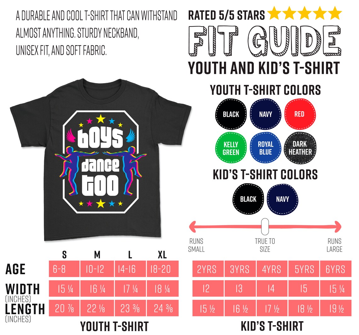 Boys Dance Too T-shirt, Boy Dancer, Men Dancer Gift, Mens Dance Shirts ...