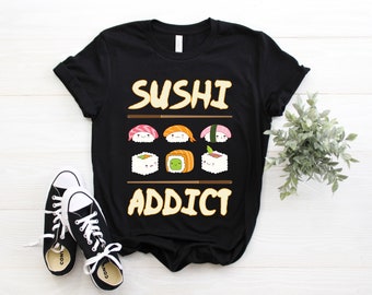 Sushi Lover Gift Sushi T-shirt Funny Sushi Roll Shirt Kawaii | Etsy
