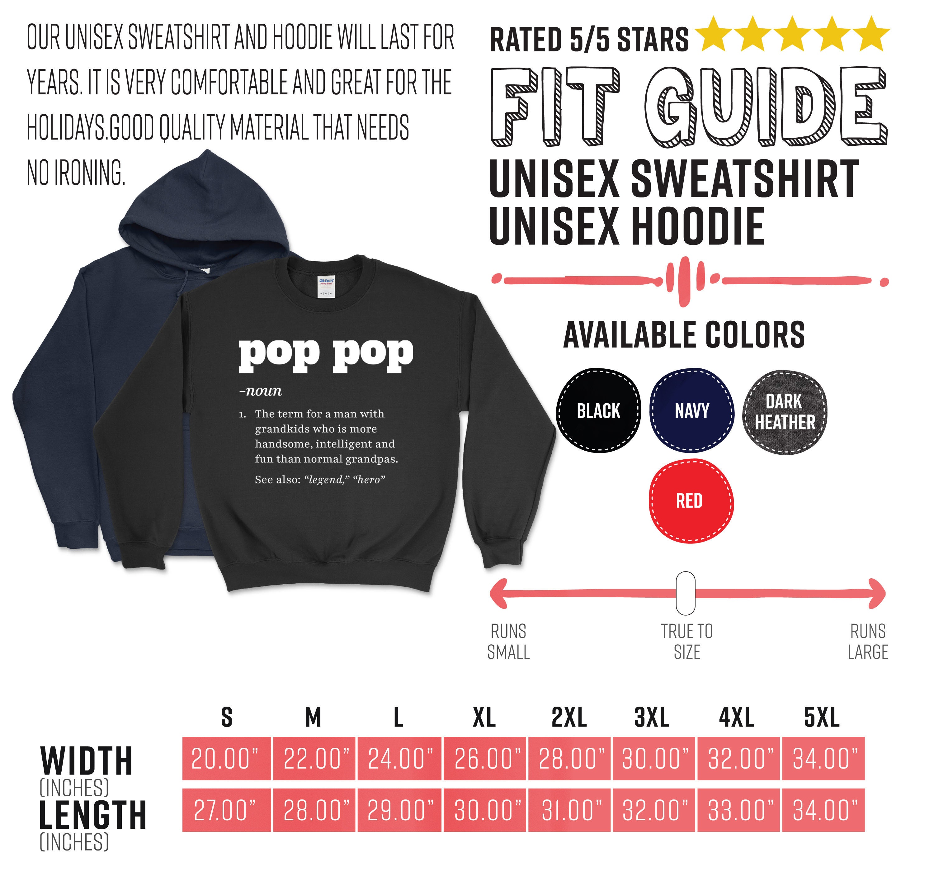 Pop Pop Definition Funny Poppop Dictionary for Men Grandpa T-shirt ...