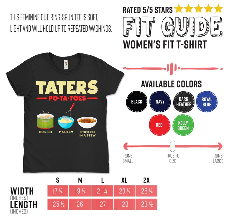 Taters Po-ta-toes Boil Em Mash Em Stick Em in A Stew T-shirt, Potatoes ...
