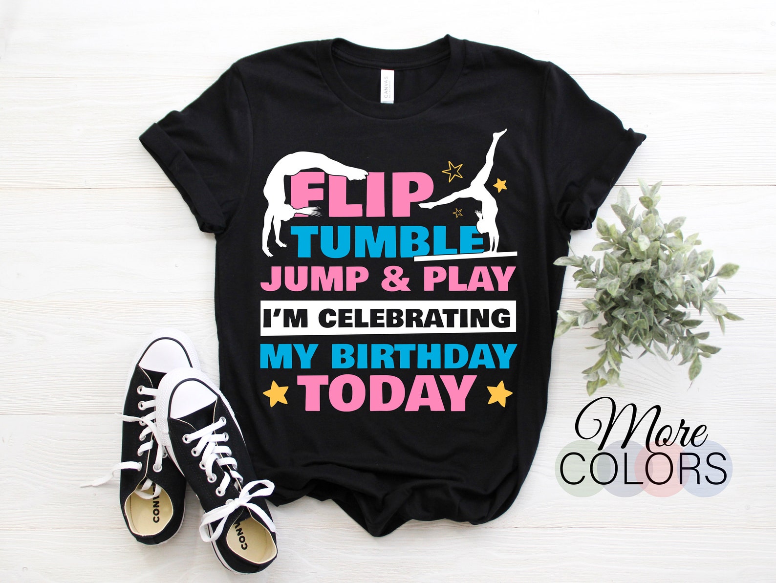 Flip Tumble Jump and Play Gymnastics Gymnast Gift Tees, Fans Present ...