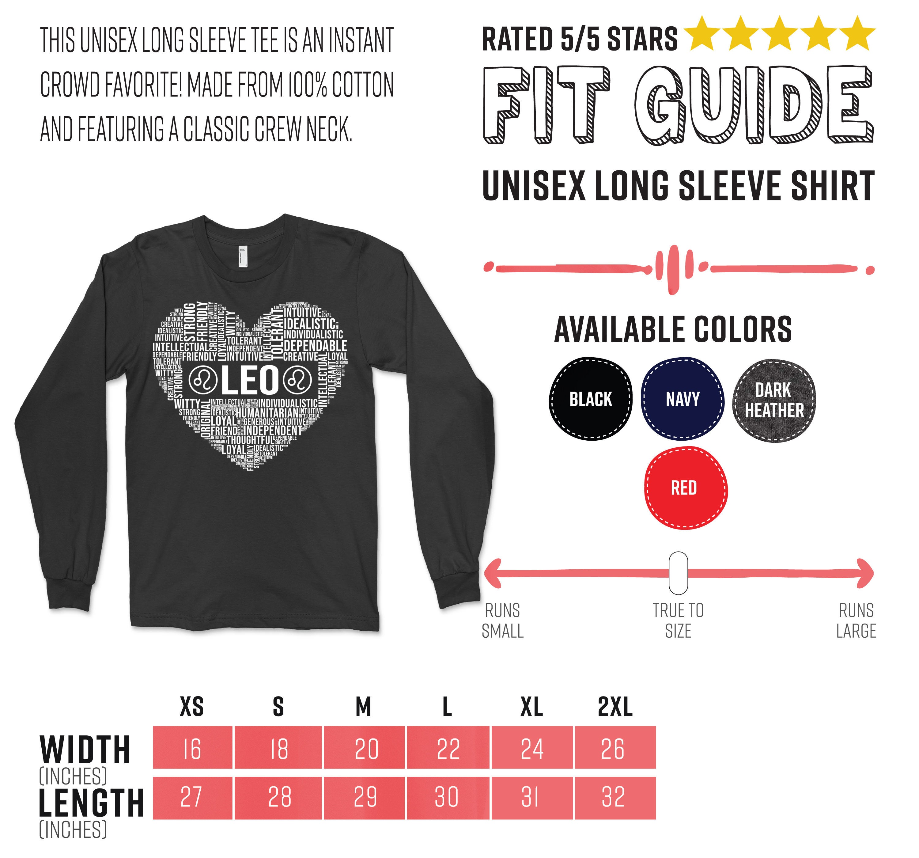 Leo Facts Traits Horoscope Zodiac Astrological Sign Love Heart - Etsy