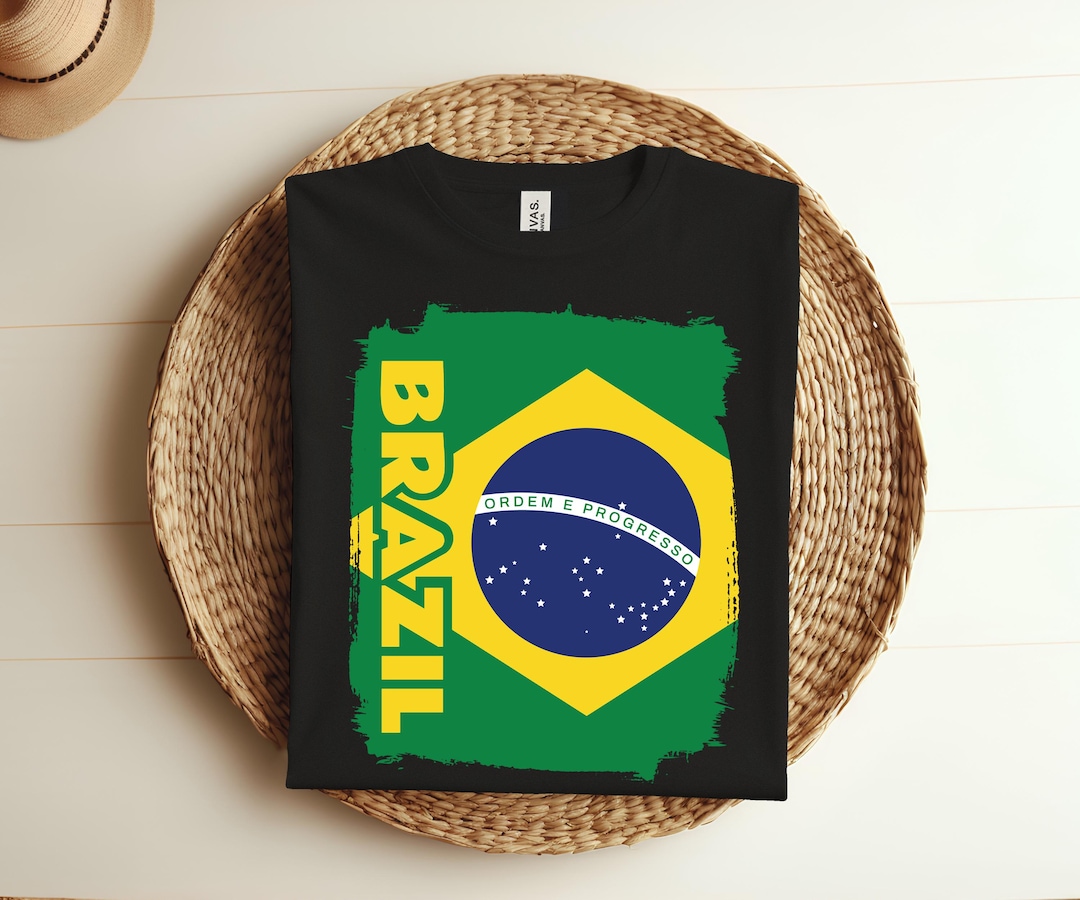 Brazil Brazilian Flag Brasil Bandera Bandeira T-shirt, Gift for Brazil ...