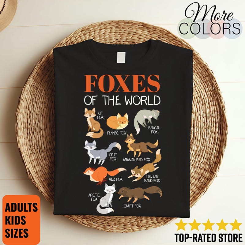 Christmas Fox Kids Top - Etsy