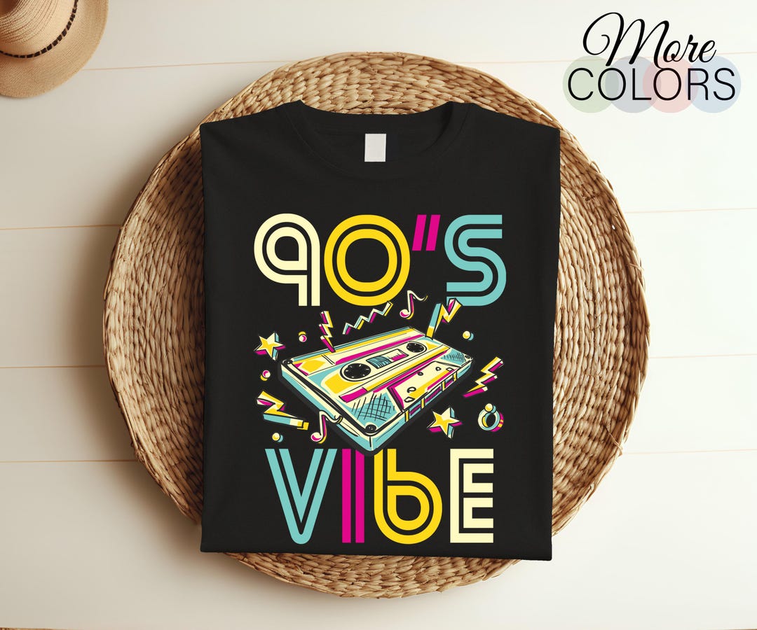 90s Vibe T-shirt, 1990 Party Costume, 90s Shirt, 90 Music Party Apparel ...