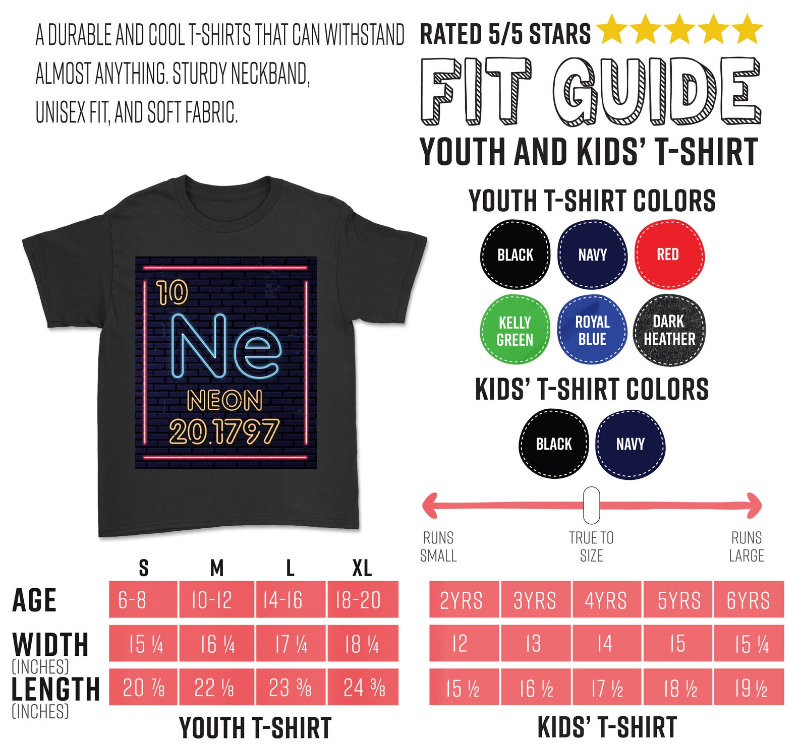 Neon Element Purple Periodic Table Chemistry Nerd Gift T-shirt ...