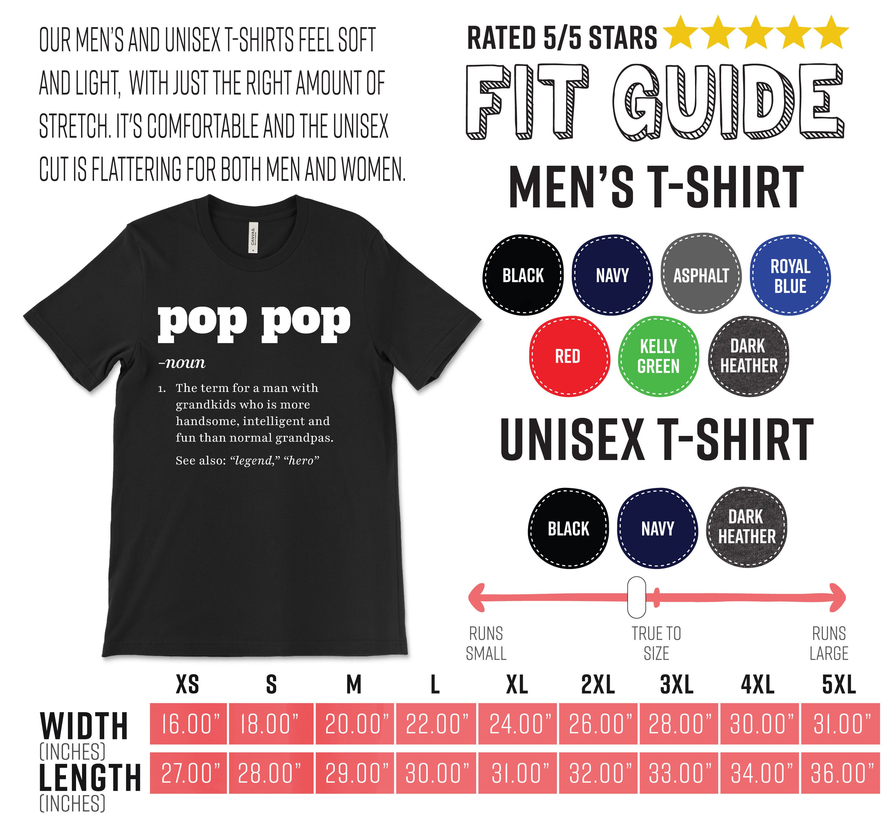 Pop Pop Definition Funny Poppop Dictionary for Men Grandpa T-shirt ...