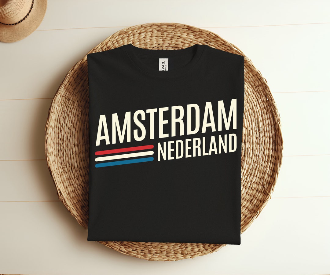 Amsterdam Netherlands Retro Nederland Holland Dutch Flag T-shirt, Pride ...