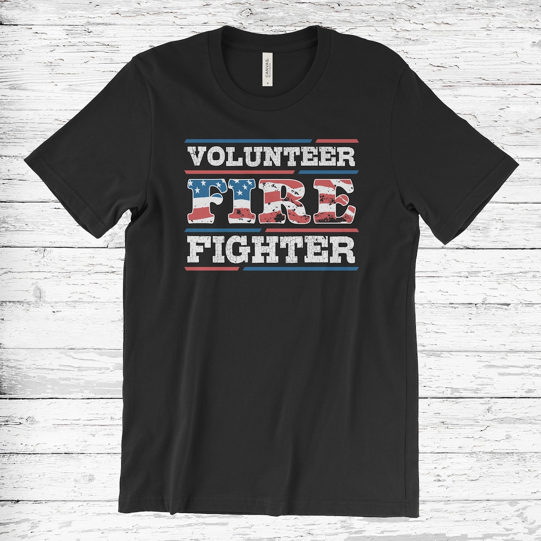 Volunteer Firefighter Men's T-shirt, Firefighter T Shirts, Firefighter ...