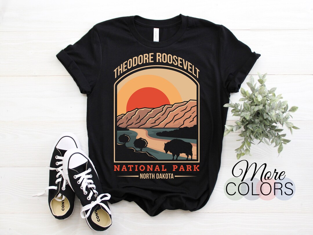 Theodore Roosevelt National Park US Vintage T-shirt, USA North Dakota ...