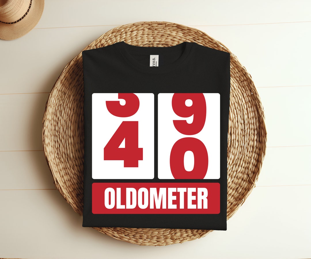 40th 40 Birthday Funny Gift Men Women Oldometer 39-40 Shirt T-shirt ...