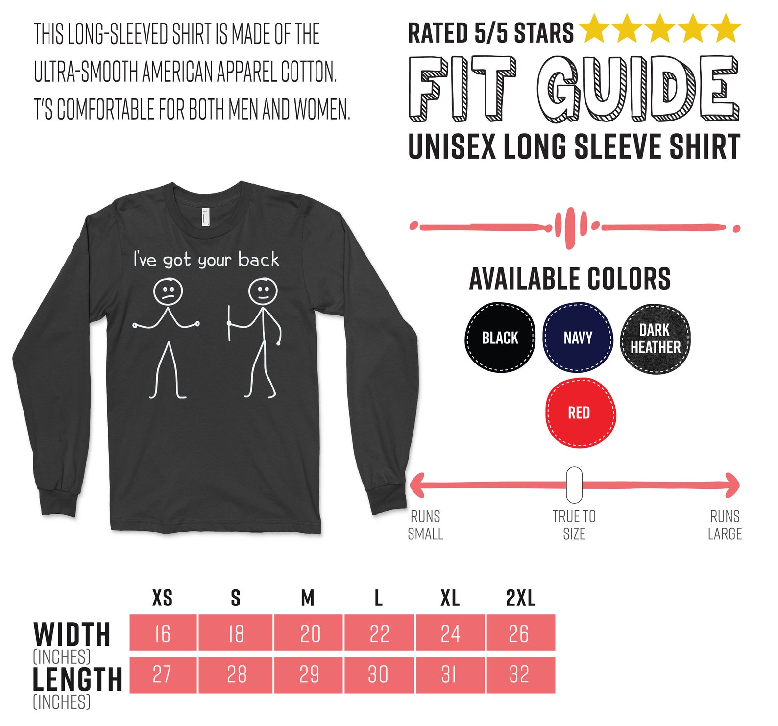 I Got Your Back Stick Figure Friendship Novelty Sarcasm Teens Funny T ...