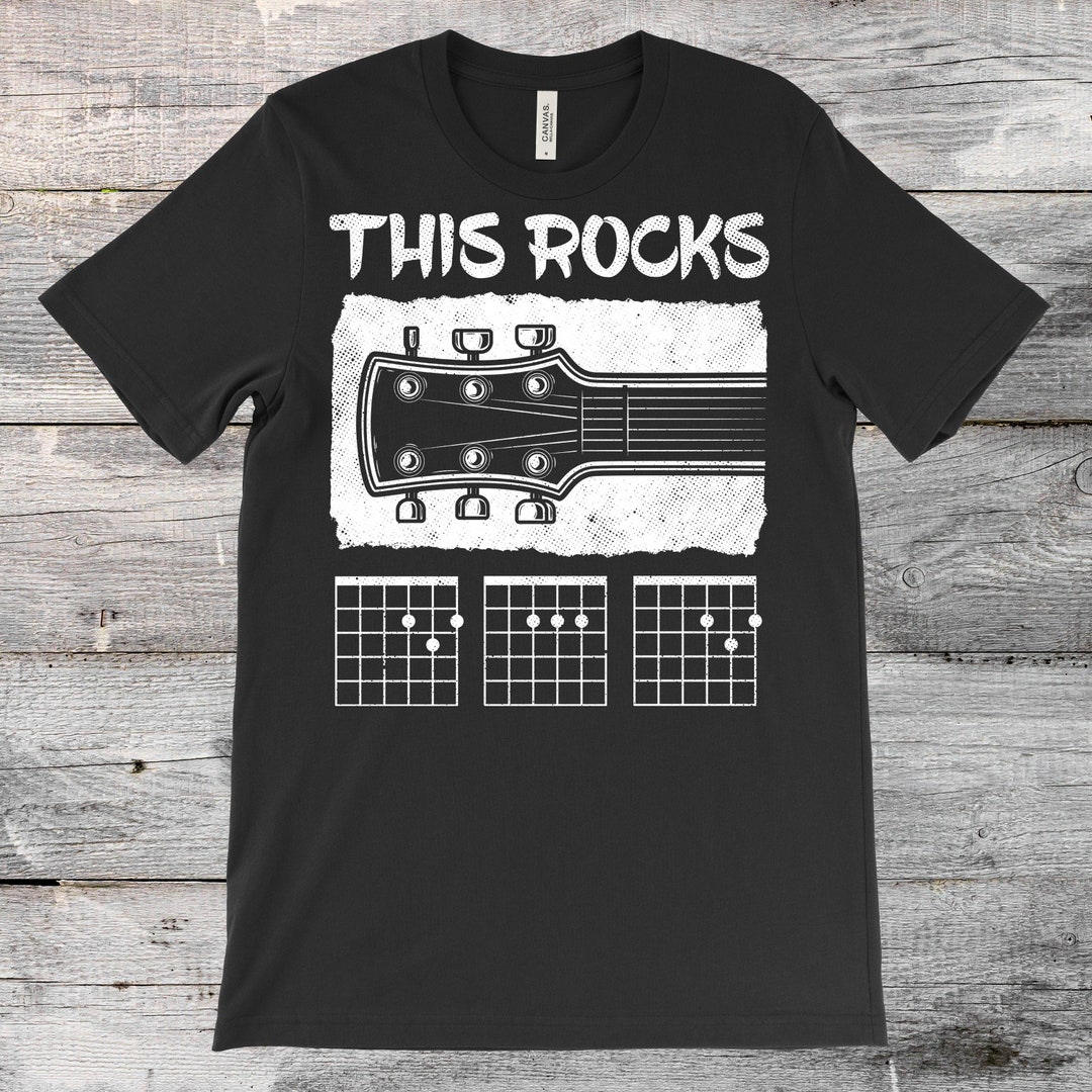 This Dad Rocks Music Notes Guitar Player Vintage T-shirt, Funny ...