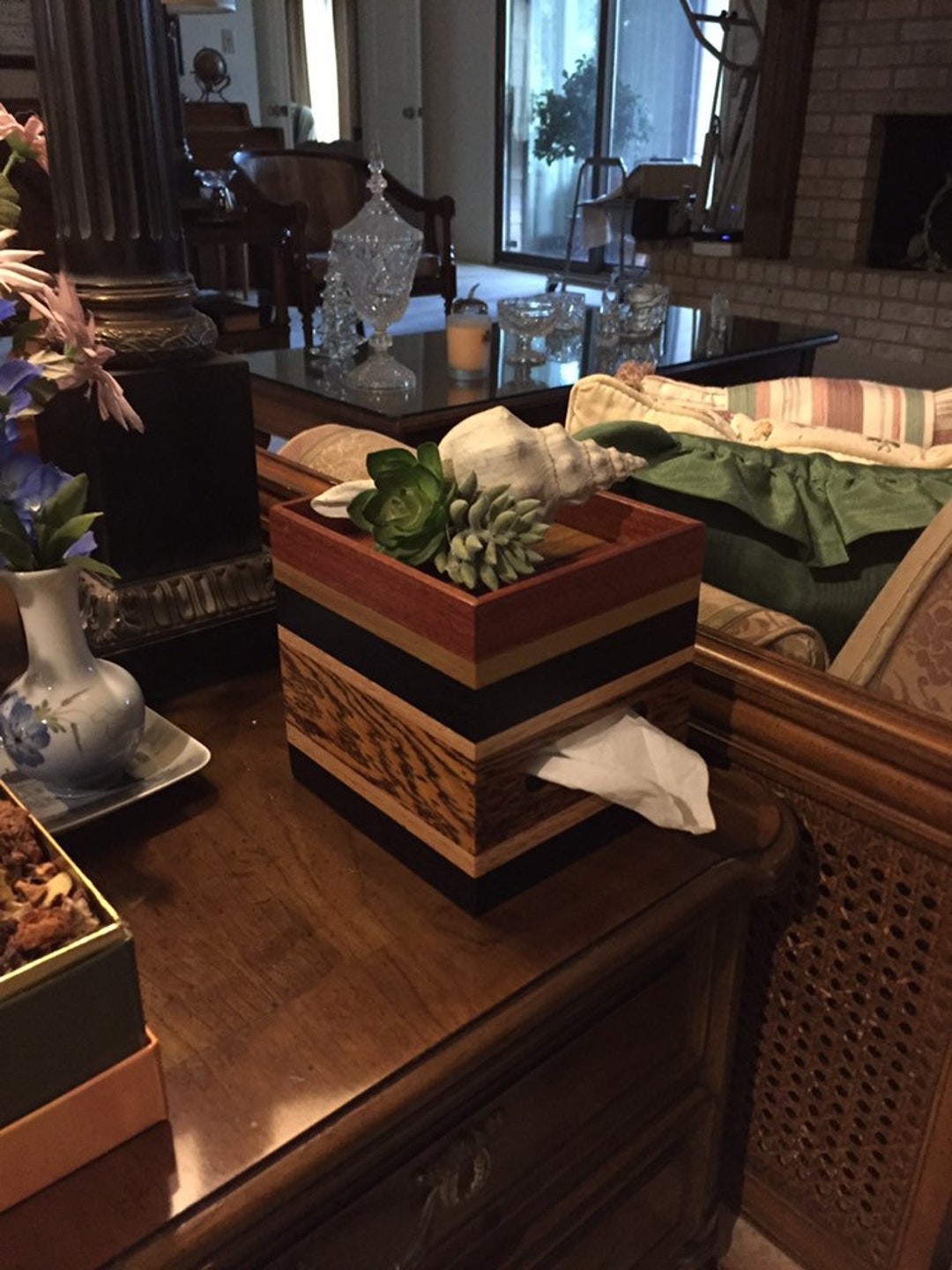 Multi Wood Kleenex Box Cover - Etsy
