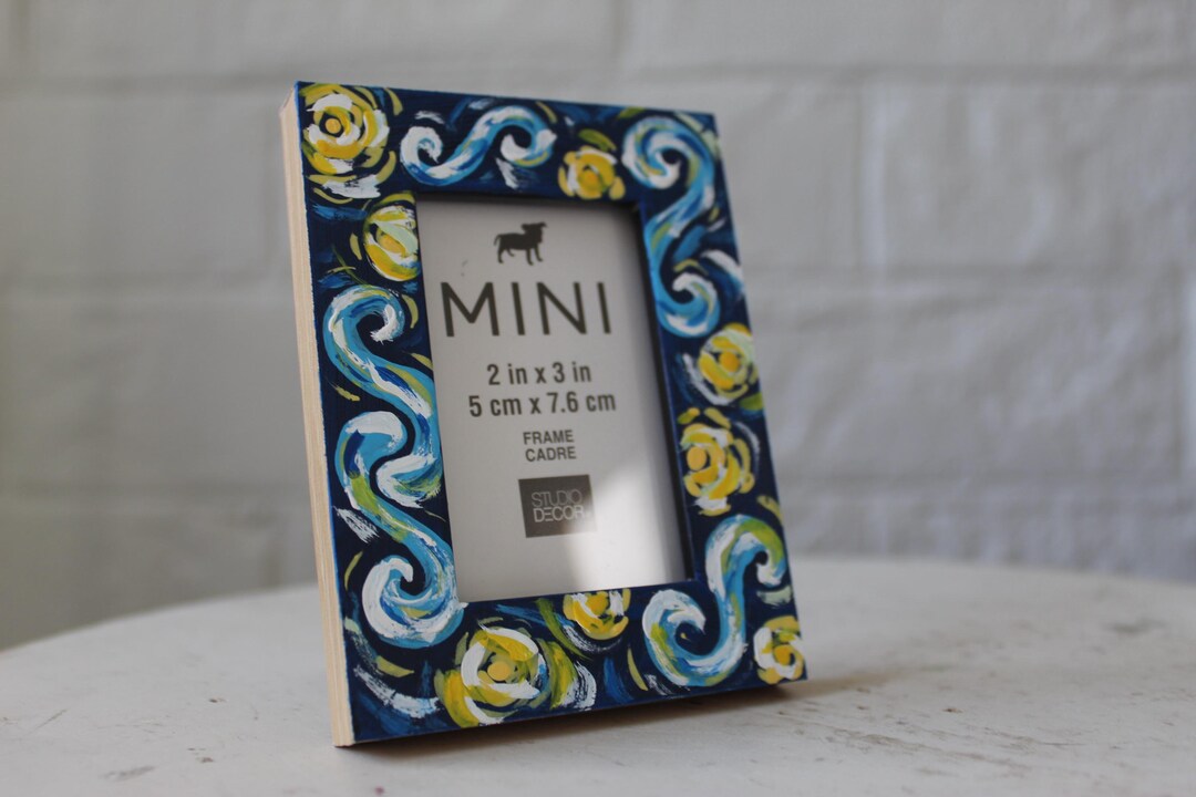 Handpainted Picture Frame, Inspired by Vincent Van Gogh's Starry Night ...